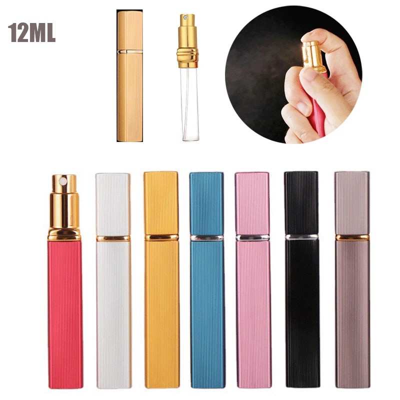 Jual 12ml Mini Perfume Refill Bottle Travel Pocket Jars Holder ...