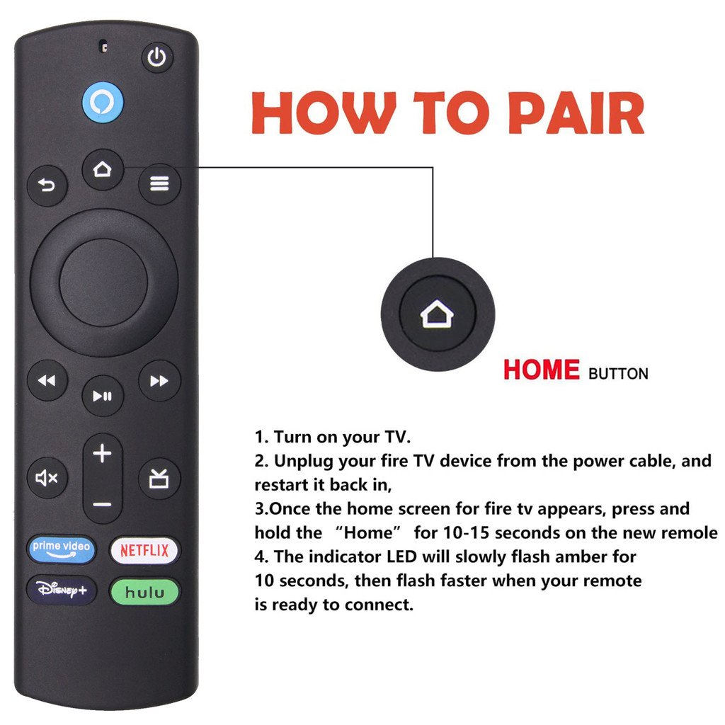 Jual Voice Remote Control For Fire TV Stick 3rd/2nd Gen Fire TV Cube ...