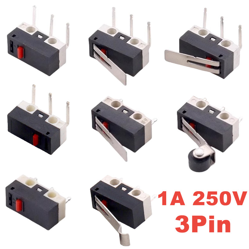 Jual 20PCS Mini Micro Limit Switch C NO NC 3 Pins PCB Terminals SPDT 1A ...