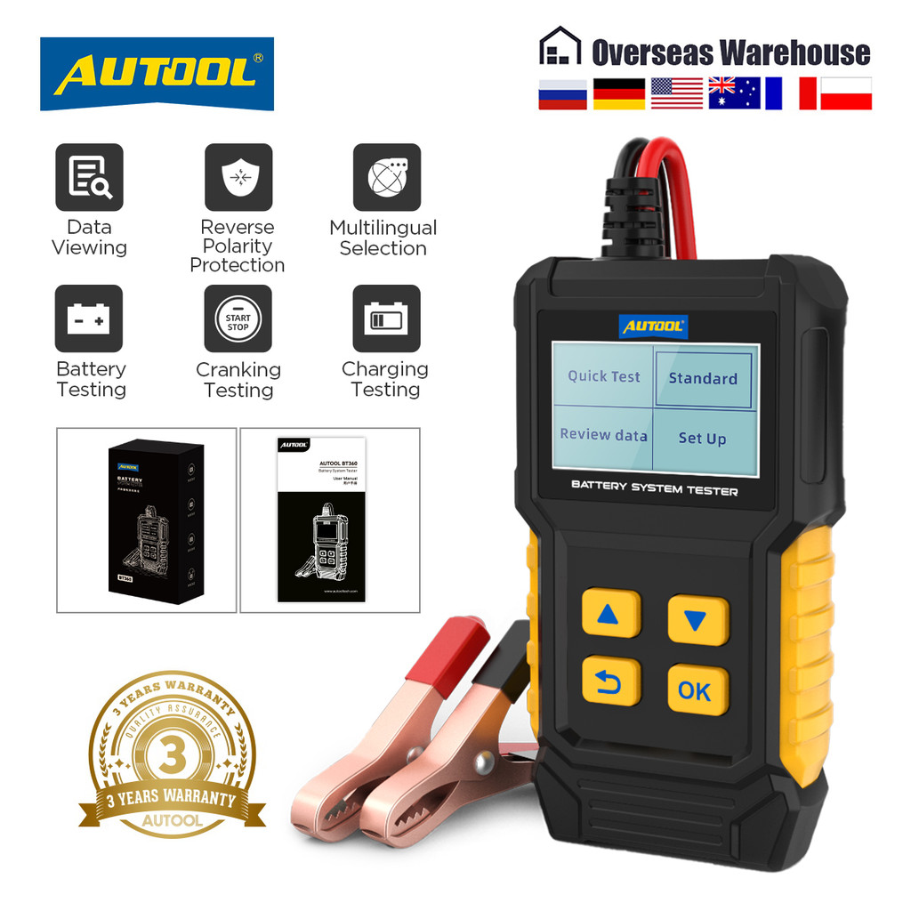 Jual PROMO AUTOOL BT360 8-20V Car Battery Tester Digital Automotive ...