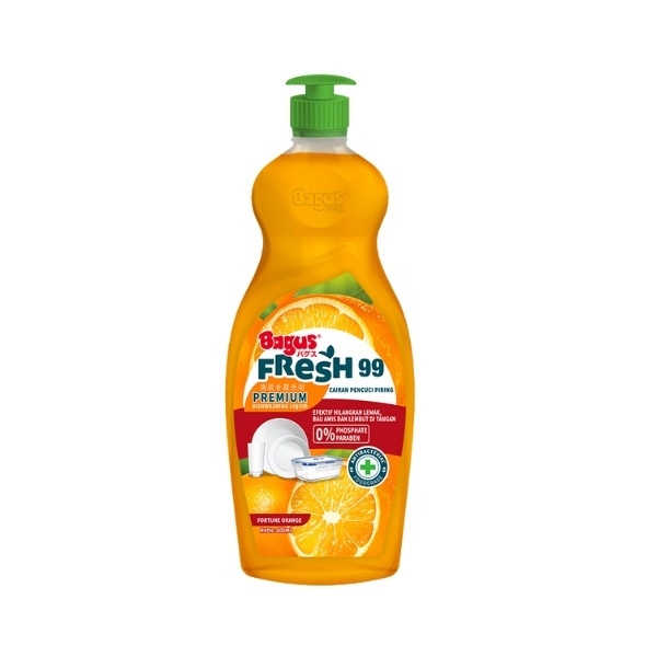 Jual BAGUS FRESH 99 DISH WASH FORTUNE ORANGE BOTOL 600 ML | Shopee ...