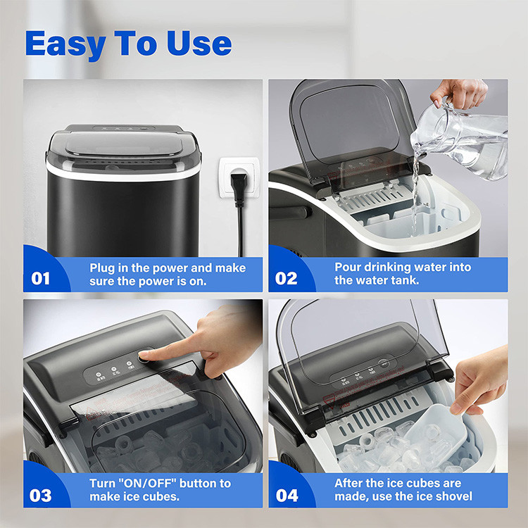 Jual Small Home Appliances Flake Clear Countertop Mini Portable Nugget ...