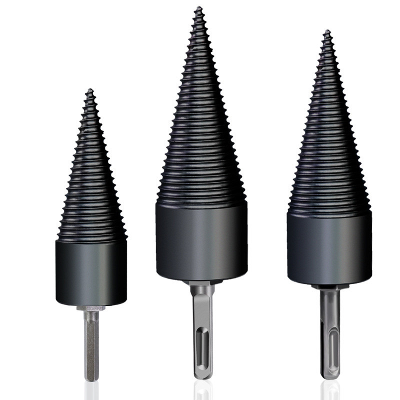 Jual 32/42/50MM Firewood Splitter Machine Drill Bit Wood Cone Punch ...
