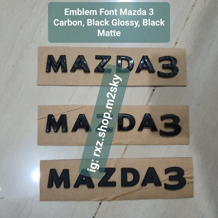 Jual Emblem Mazda 3 Logo Font 2017 2019 Bn Bm Bp | Shopee Indonesia