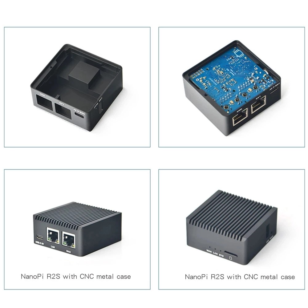 Jual FLASH SALE Original NanoPi R2S Rockchip RK3328 with CNC Metal Case ...