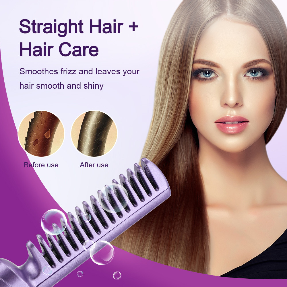 Jual Hair Straightener Wireless Hot Comb Iron Multi-speed Electric ...