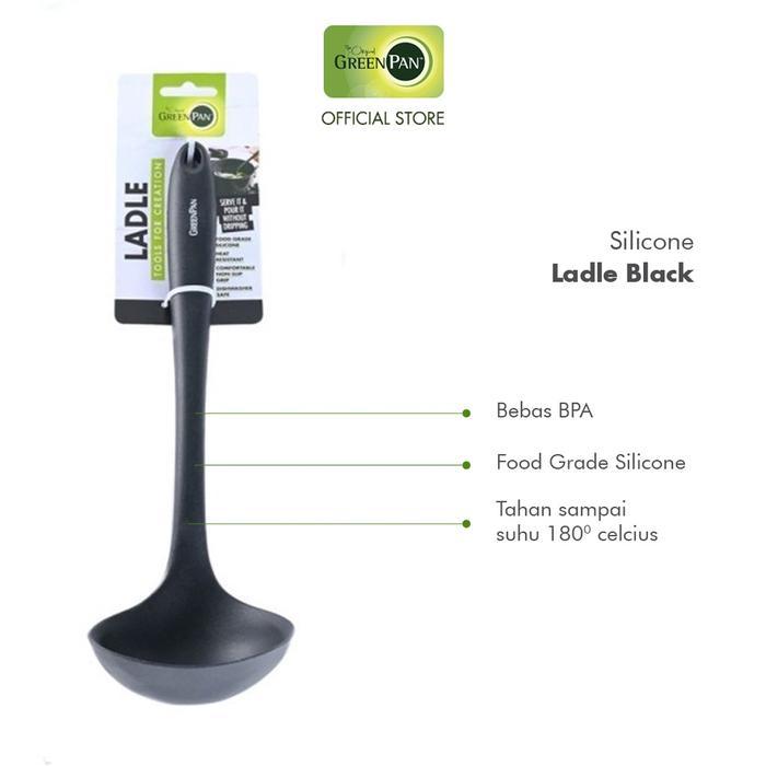 Jual Greenpan Silicone Ladle Black Sutil Bpa-Free | Shopee Indonesia