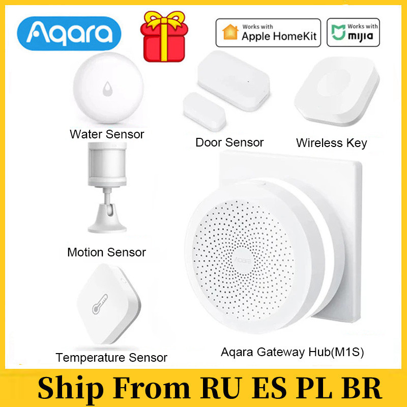 Jual Aqara M1S Hub Gateway Smart Home Kits Zigbee Temperature Sensor ...