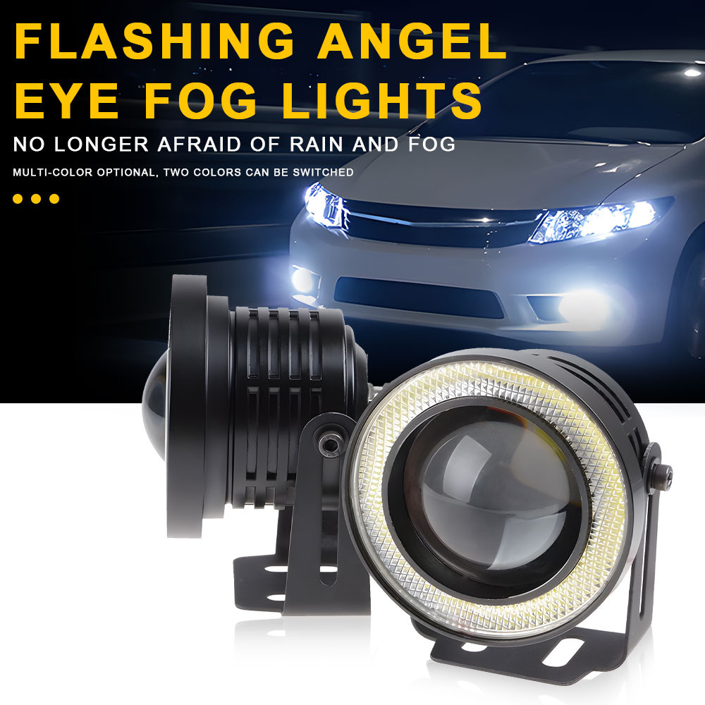 Jual Car COB Auto DRL Led 12V HeadLamps Angel Eyes Fog Waterproof ...