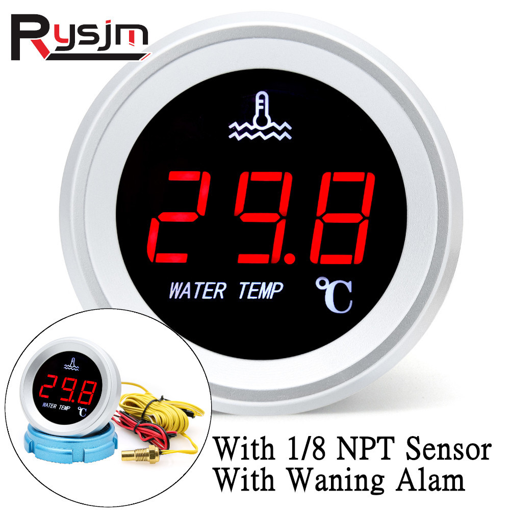 Jual HD 2” 52mm Water Temp Temperature Gauge 0-120℃ Water Temperature ...