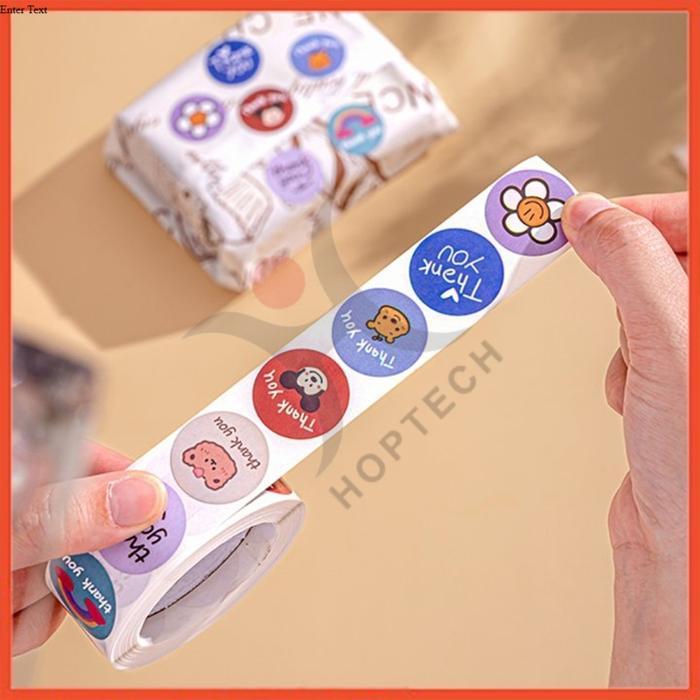 Jual Hoptech- Sticker Thank You Roll 500pcs Stiker Terima Kasih Bulat 2 ...