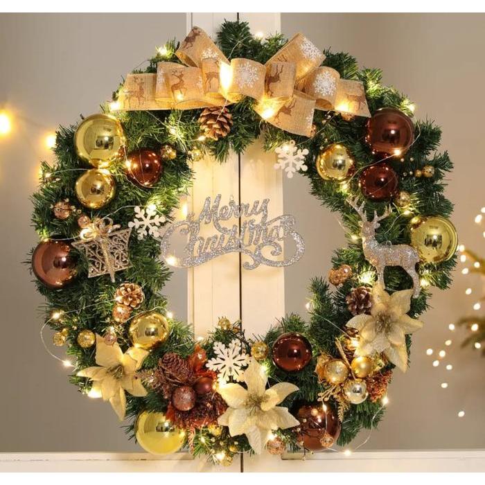 Jual KRANS NATAL DENGAN LAMPU LED HIASAN DEKORASI NATAL CHRISTMAS ...