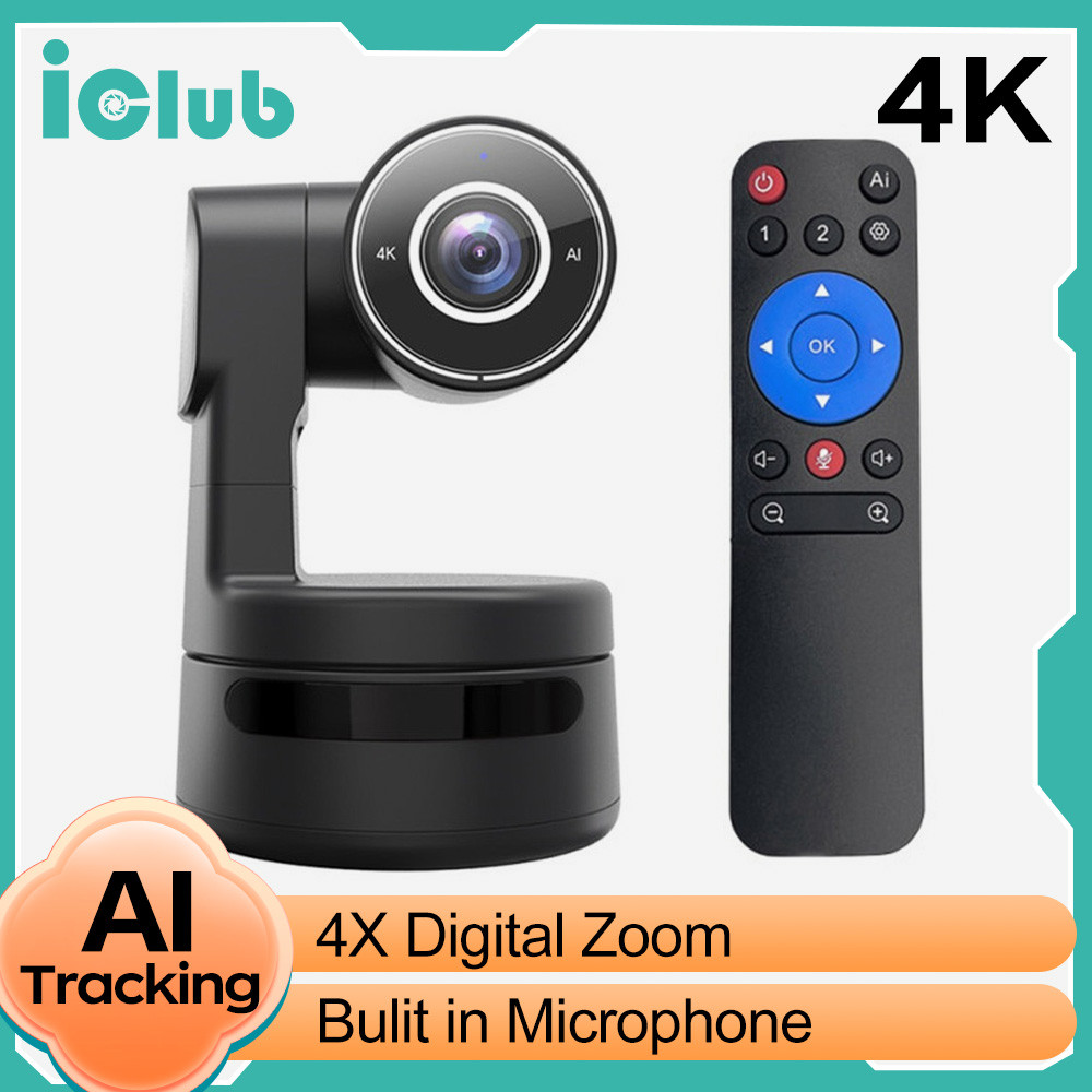Jual 2K/4K PTZ Webcam AI Function with Mics Camera 4X Digital Zoom Auto ...