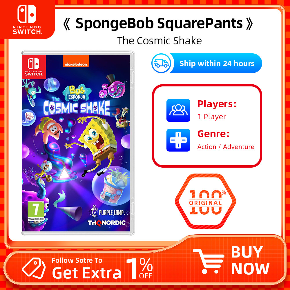 Jual Switch - SpongeBob SquarePants: The Cosmic Shake Game Deals EU ...