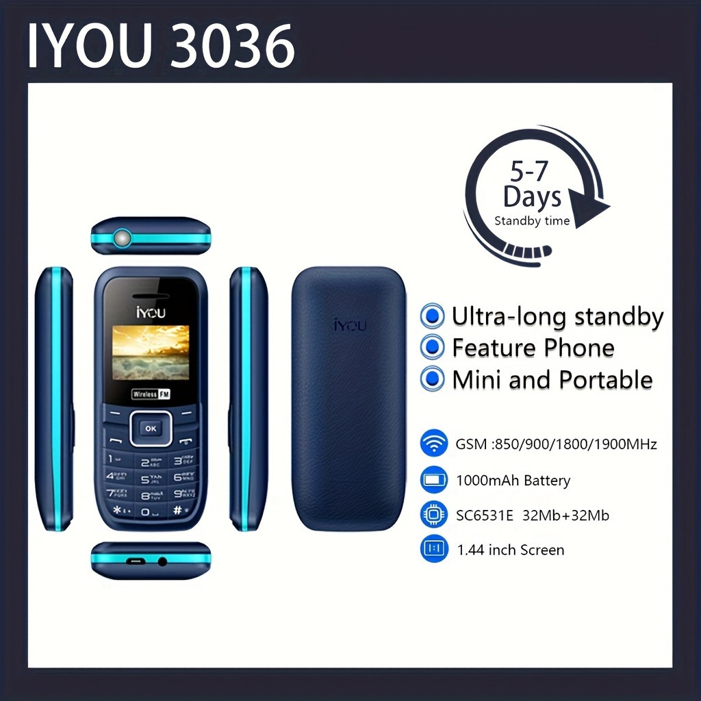 Jual IYOU 3036 Dual SIM Mobile Phone with FM Radio Flashlight, 1000mAh ...