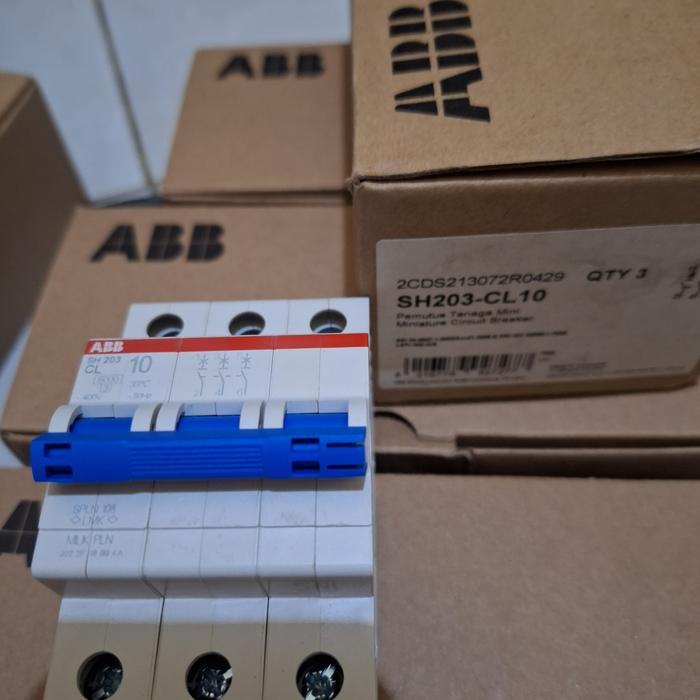 Jual Mcb Abb 3 Phase 10A Sh203 Cl10 Pemutus Arus Otomatis Terbaik ...