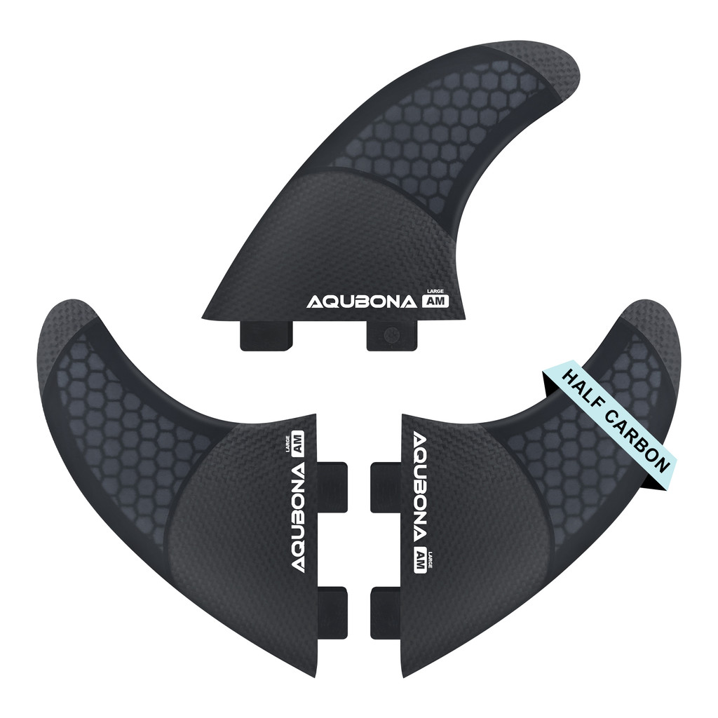 Jual AQUBONA 3 Pcs Surf Fin Half Carbon+Honeycomb F1 G5/G7 Twin Tab Fin ...