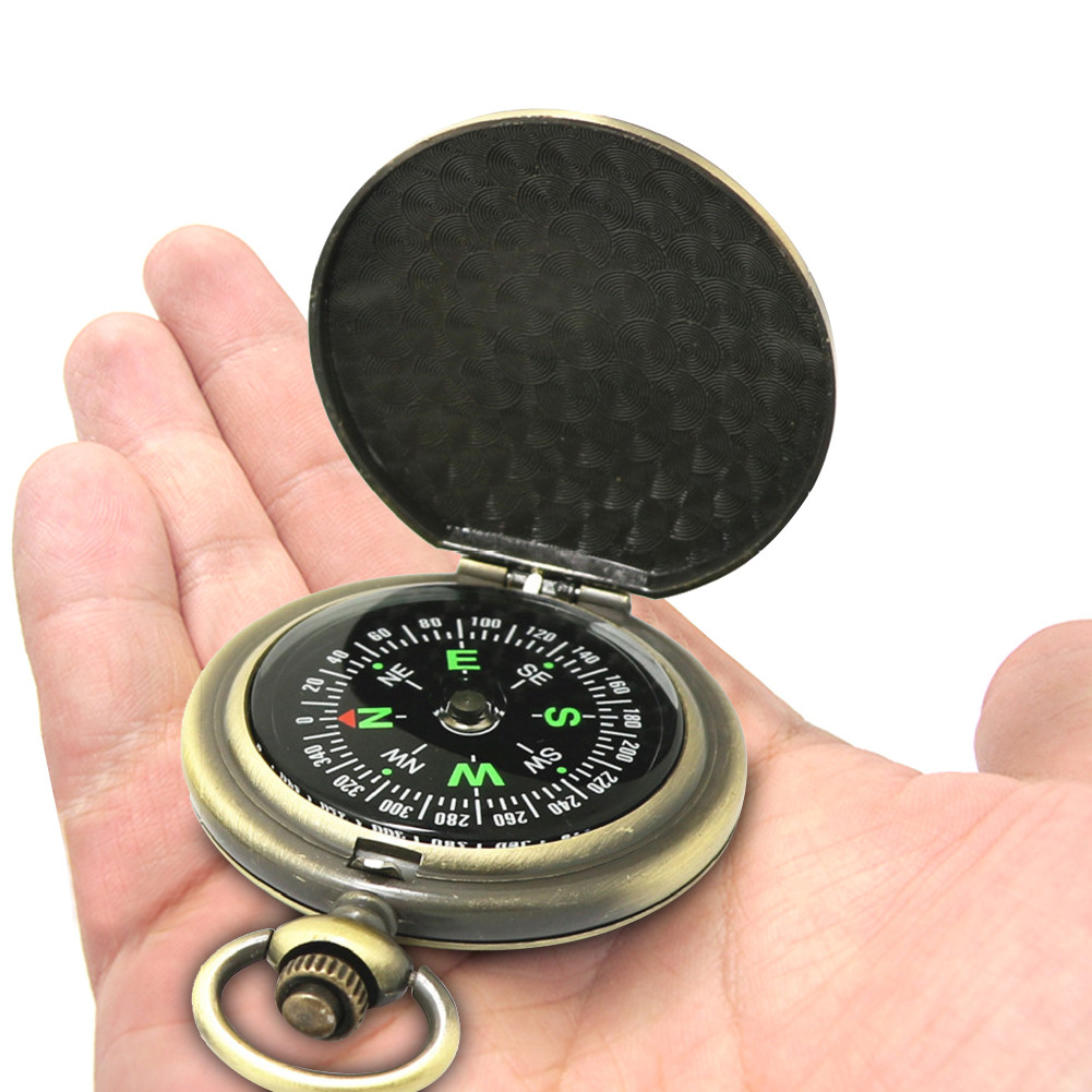 Jual Retro Thumb Compass Pocket Watch Compass For Children Metal ...