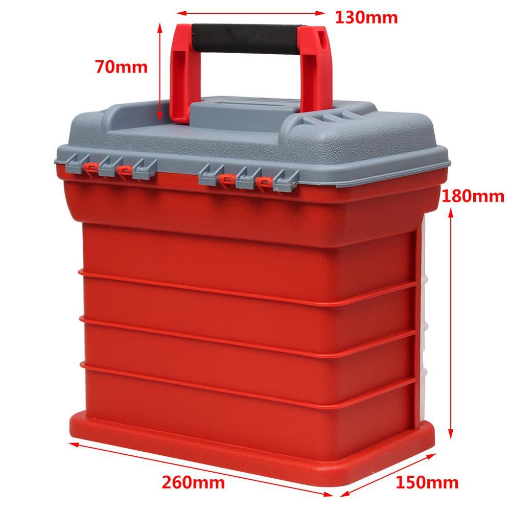 Jual 4 Layers Plastic Box Large Fishing Box Screw Parts Storage Tool ...