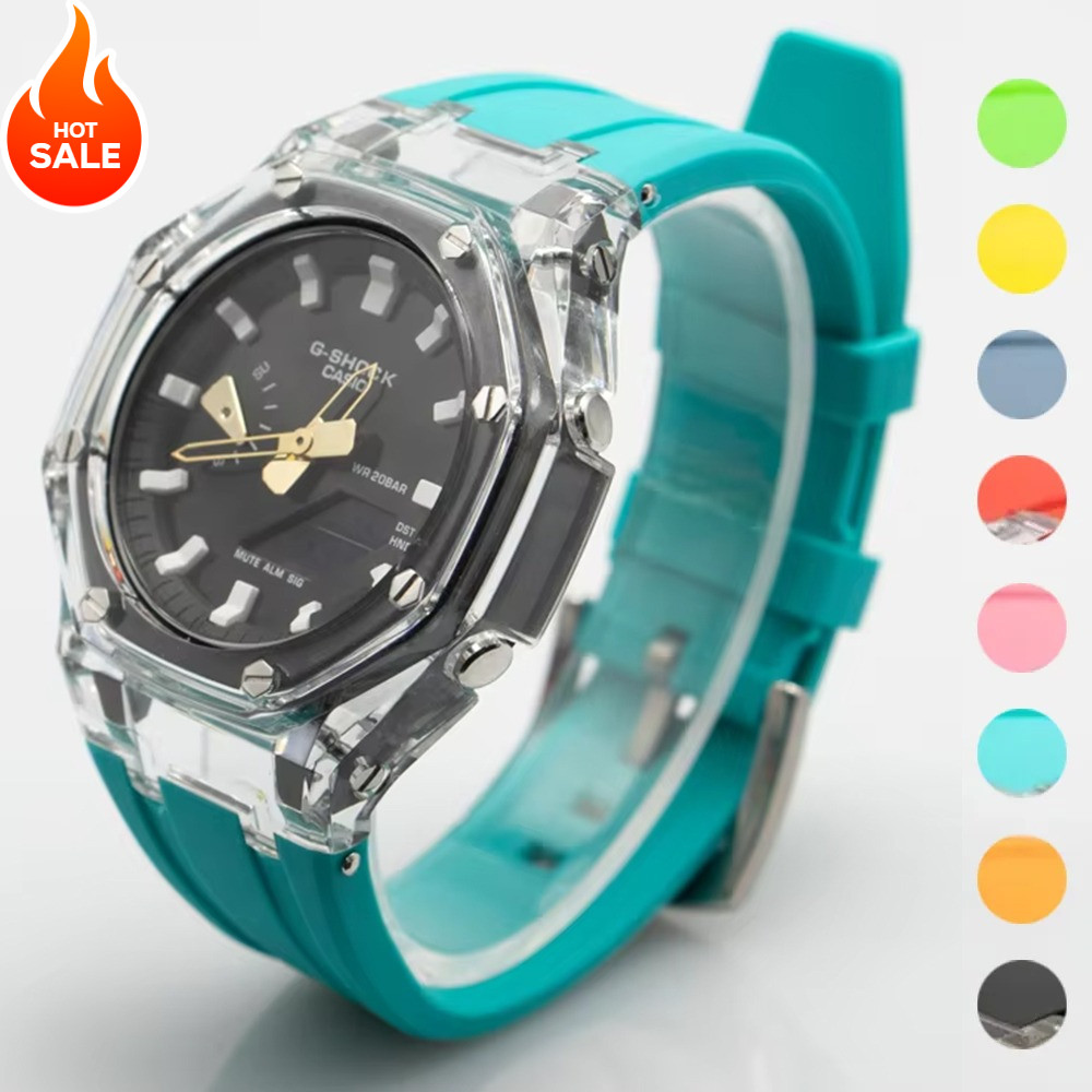 Jual Casioak Mod Kit For Ga2100 Ga2110 Transparent Case Rubber Strap ...