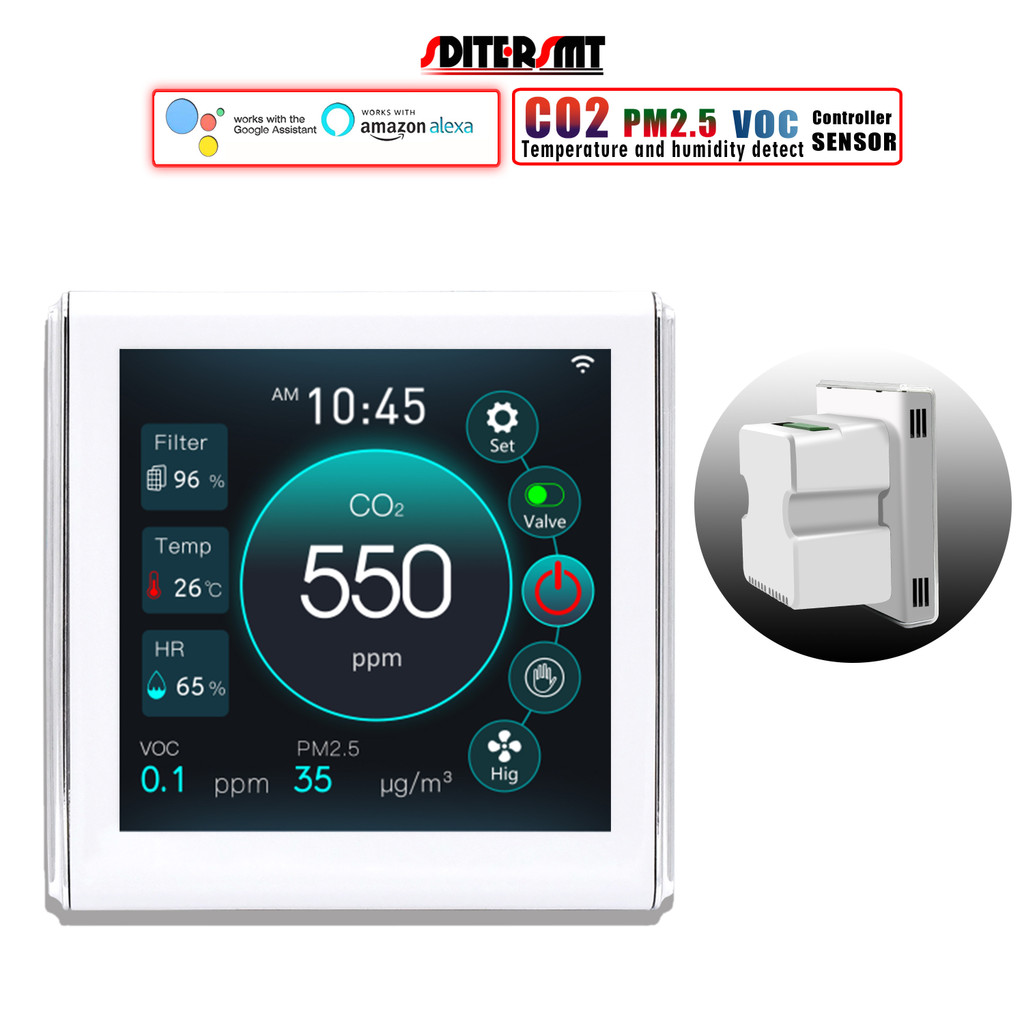 Jual TUYA WIFI Modbus Ventilator Control CO2&VOC&PM2.5 Sensor Module ...