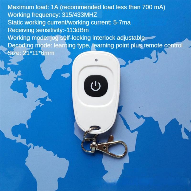 Jual 433Mhz RF Remote Control On Off Button Learning Code EV1527 Smart ...