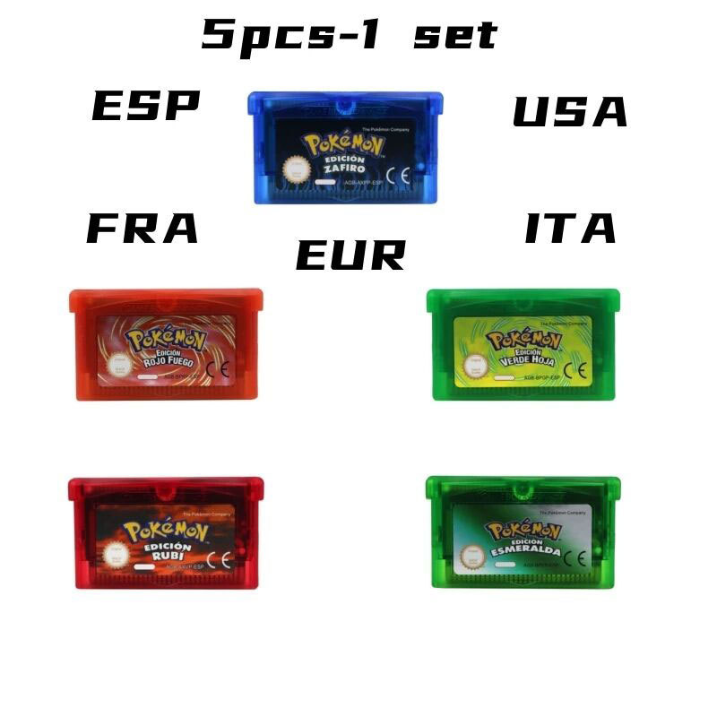 Jual BELI SEKARANG 32 Bit GBA Video Game Cartridge Console Card Pokemon ...