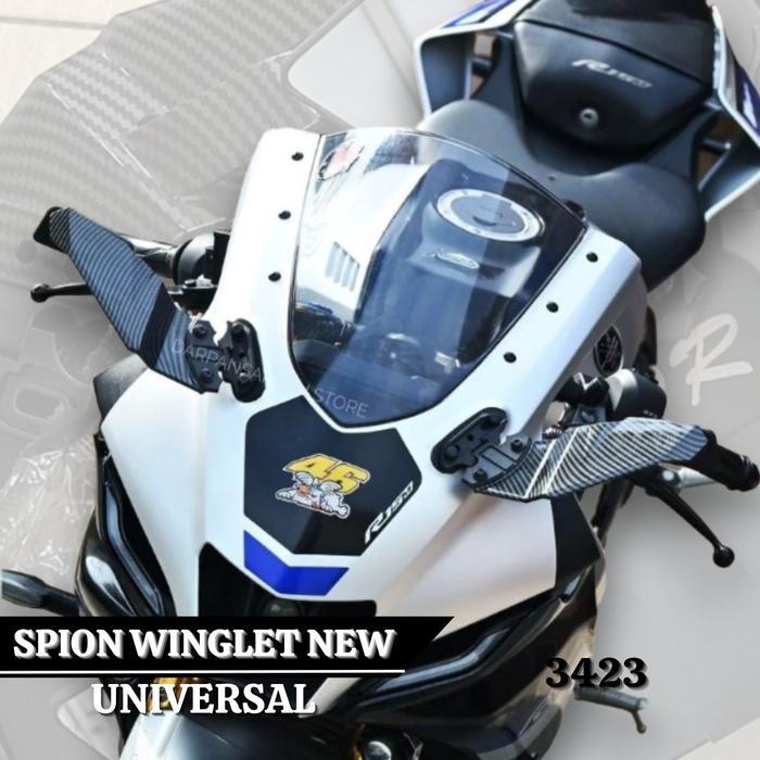 Jual Spion Winglet New Universal Carbon Fiber Rear Mirror Spion Winglet ...
