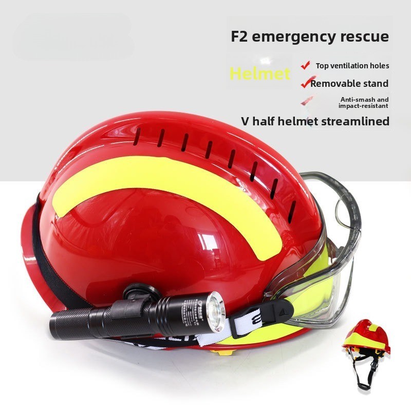 Jual Fire Rescue F2 Rescue Helmet, Goggles, Emergency Helmet With Light ...