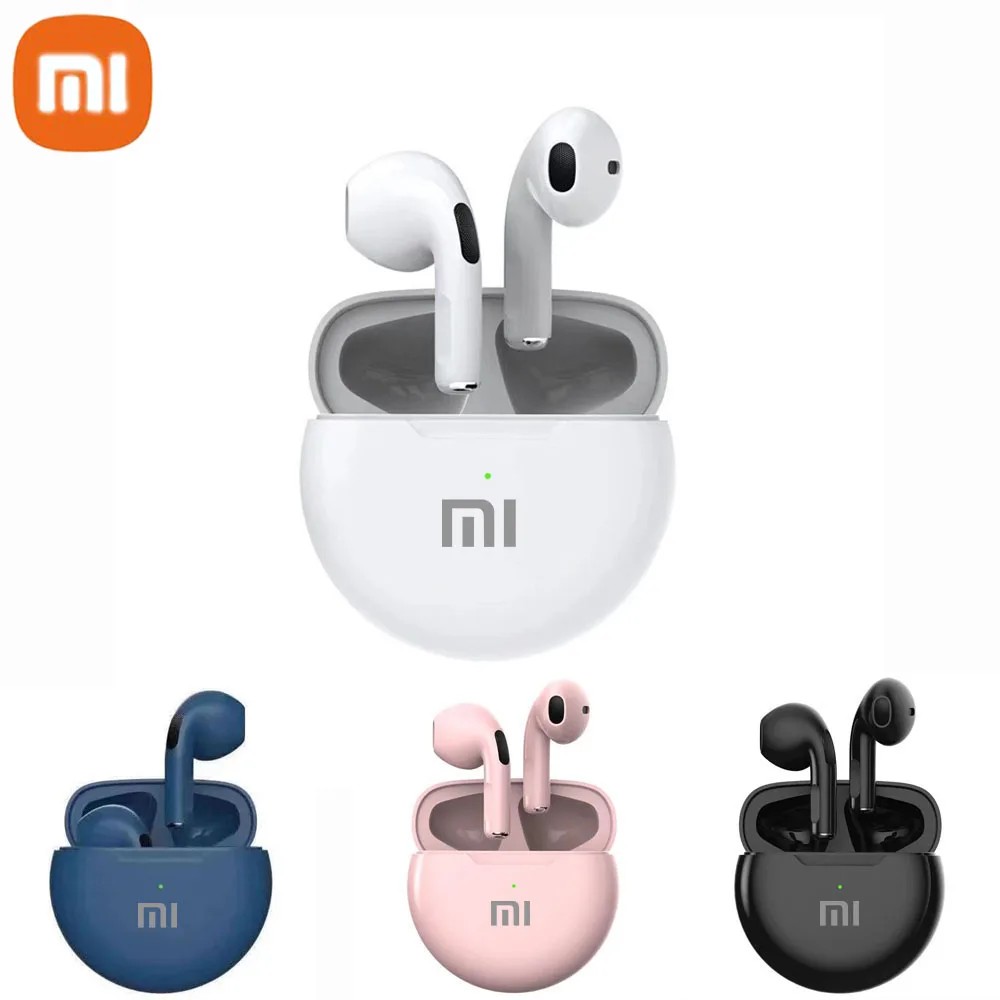 Jual Original Air Pro 6 Earphone TWS 9D HIFI Headset Bluetooth Music ...