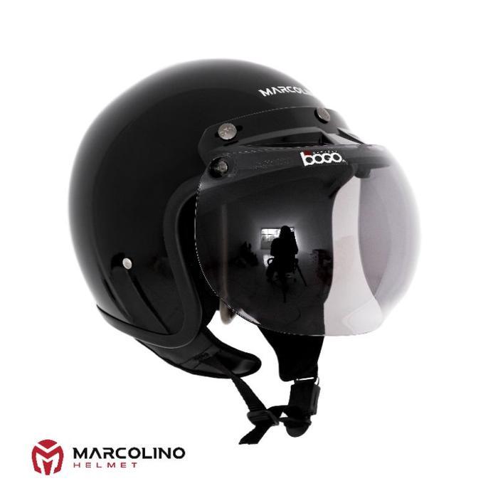 Jual Helm Bogo Retro Marcolino Black Glossy Sni Bogo Original By Jmc ...