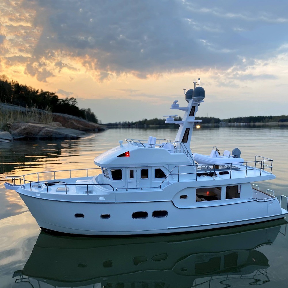Jual 75cm RC Ships Dual Motors Simulation Nordhavn Yacht Remote Control ...