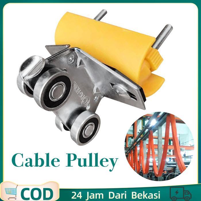 Jual Cable Trolley Rail Kabel Trolley 4 Wheel Trolley Hanger C Track ...