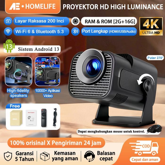 Jual AE Smart Proyektor Android 4K Full HD Android 13.0 Infocus ...