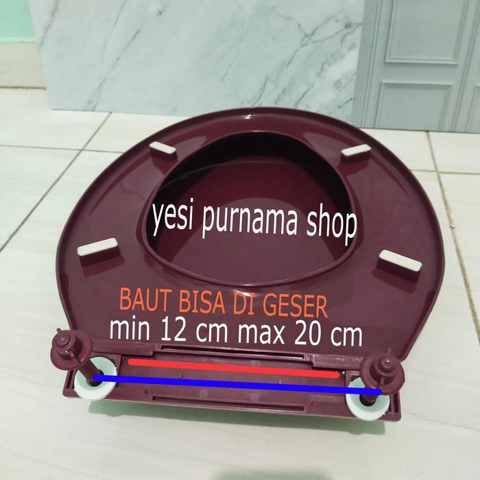 Jual Tutup Closet Duduk Universal Toto, Ina, American Dll Maron ...
