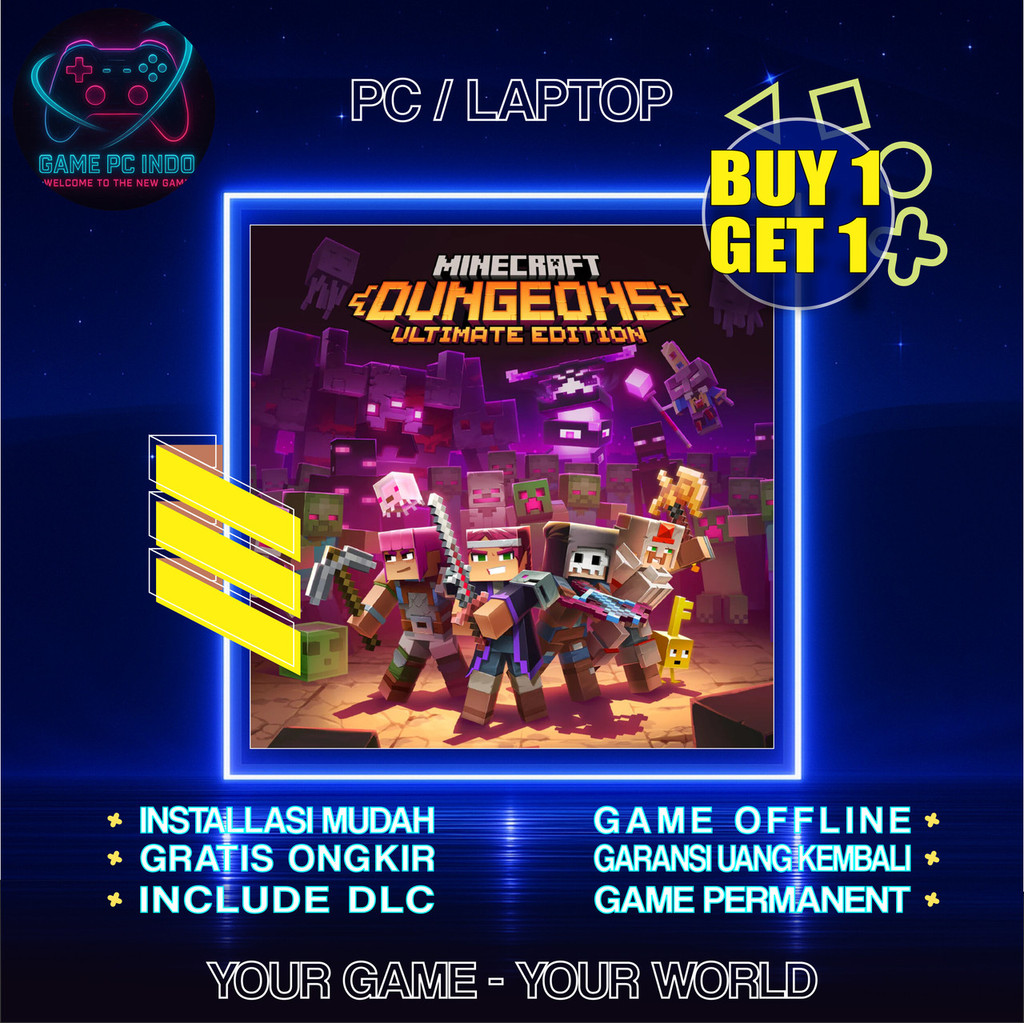 Jual Minecraft Dungeons Ultimate Edition PC Laptop | Shopee Indonesia