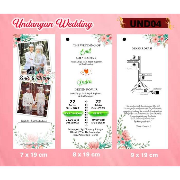 Jual JTTOP" (HARGA PER 100 PCS) UNDANGAN PERNIKAHAN HANGTAG + UNDANGAN ...