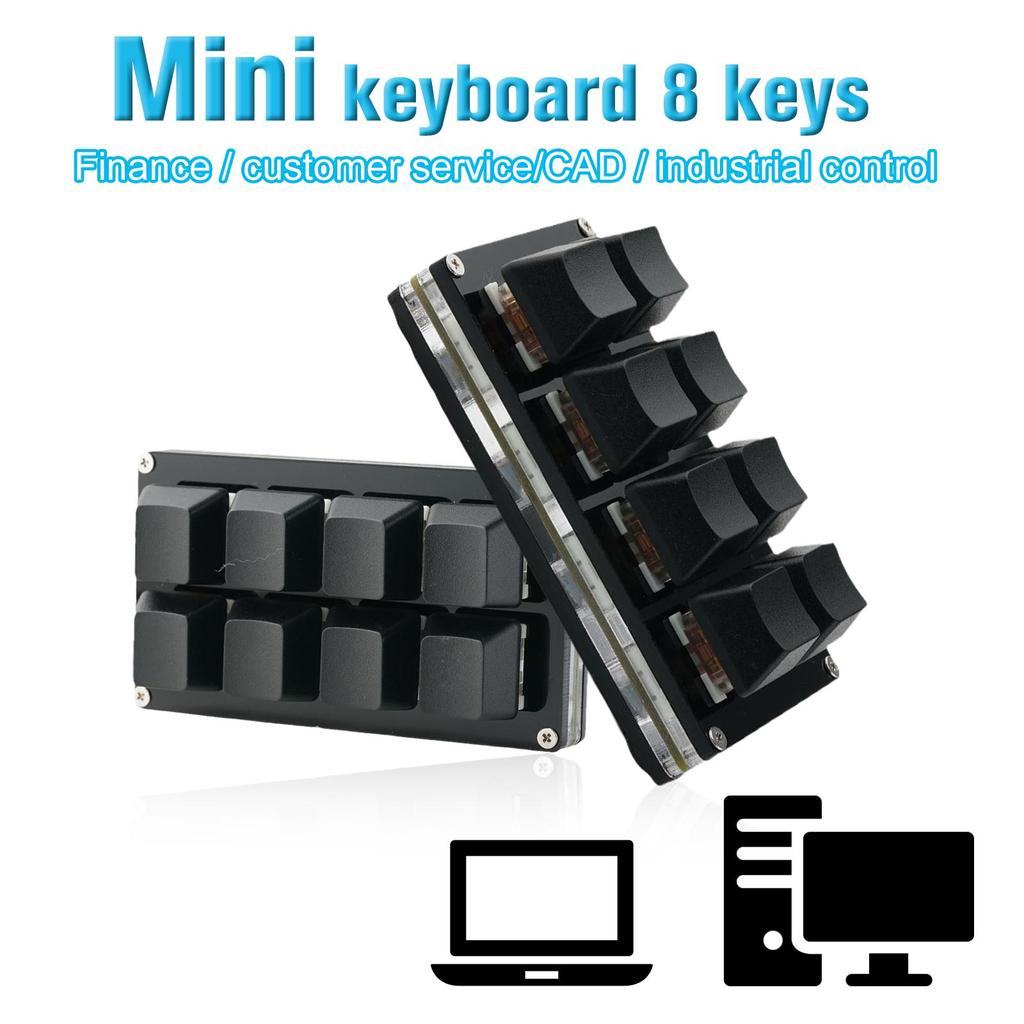 Jual USB Wired Mini Keyboard RGB Black 8 Keys Custom Programmable Game ...