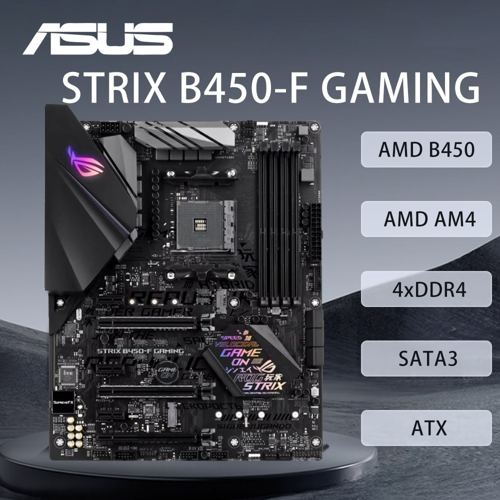 Jual ASUS ROG STRIX B450-F GAMING Motherboard Support AMD 3600X 5600G ...