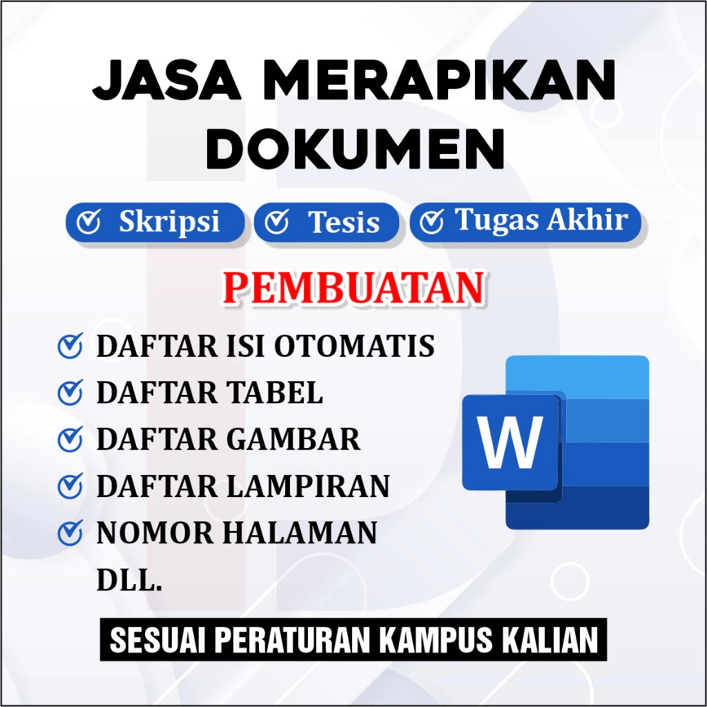 Jual Jasa Merapikan Dokumen, edit daftar Isi Otomatis, Tabel | Shopee ...