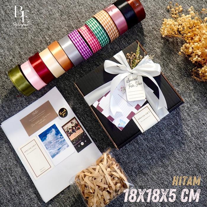 Jual Box Hampers Gift Box Kotak Kado Ulang Tahun Kardus Hitam Cokelat ...