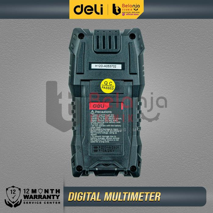 Jual Deli Digital Multimeter Multitester Digital Multi Tester Avo Meter ...
