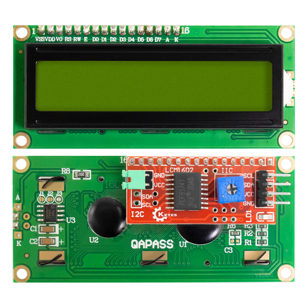 Jual Keyes Dc 3.3V Lcd1602+I2C Module Yellow Green Screen Backlight ...