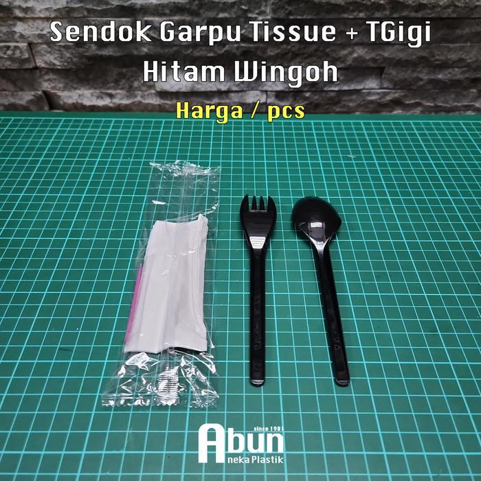 Jual Sendok Garpu Tissue Set 4in1 Wingoh Hitam (Factory Tailored ...