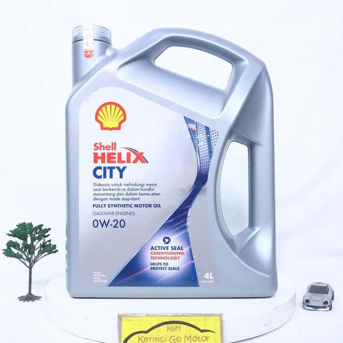 Jual SHELL HELIX CITY SAE 0W-20 4 LITER API SP OLI MOBIL MESIN BENSIN ...