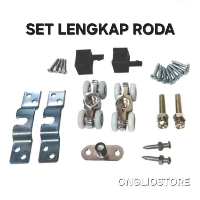 Jual Premium Roda Rel Pintu Sliding Geser Dorong Set Original | Shopee ...