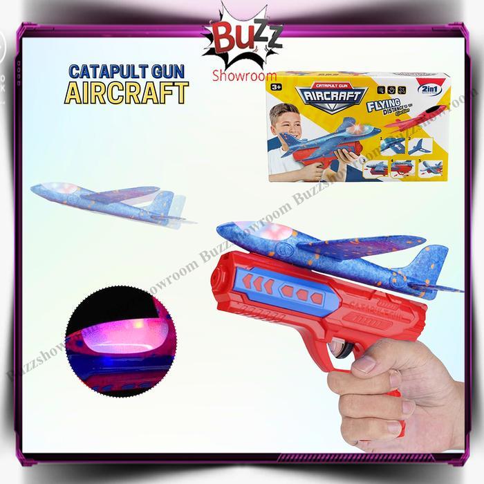 Jual Catapult Gun Aircraft Mainan Anak Tembakan Pesawat Tembak Lampu ...