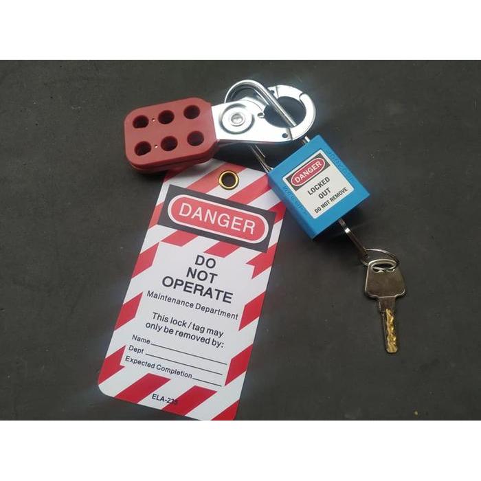 Jual Lockout TAGOUT KIT with Hasps, Loto Tags, Red Safety Padlocks ...