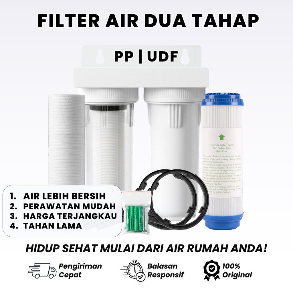 Jual Paket Filter Air 2 Tahap / Filter Air Pam / Keruh 10" PPF & UDF ...