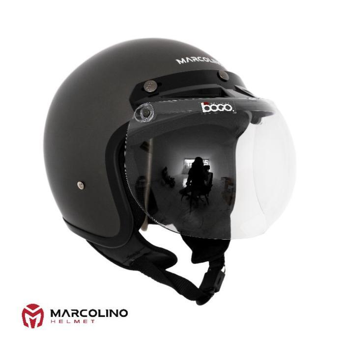 Jual Helm Bogo Retro Marcolino Abu-Abu Doff Sni Bogo Original By Jmc ...